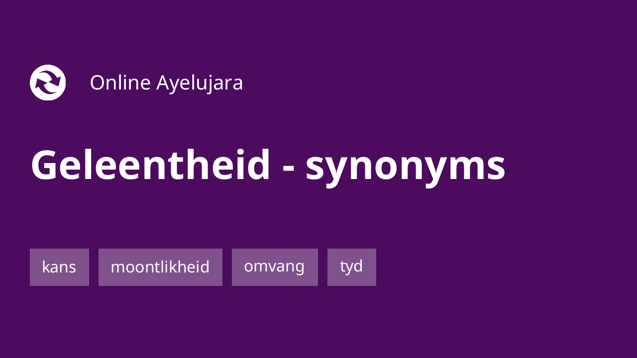 Geleentheid - sinonieme, luister, definisie, voorbeelde | OpenTran