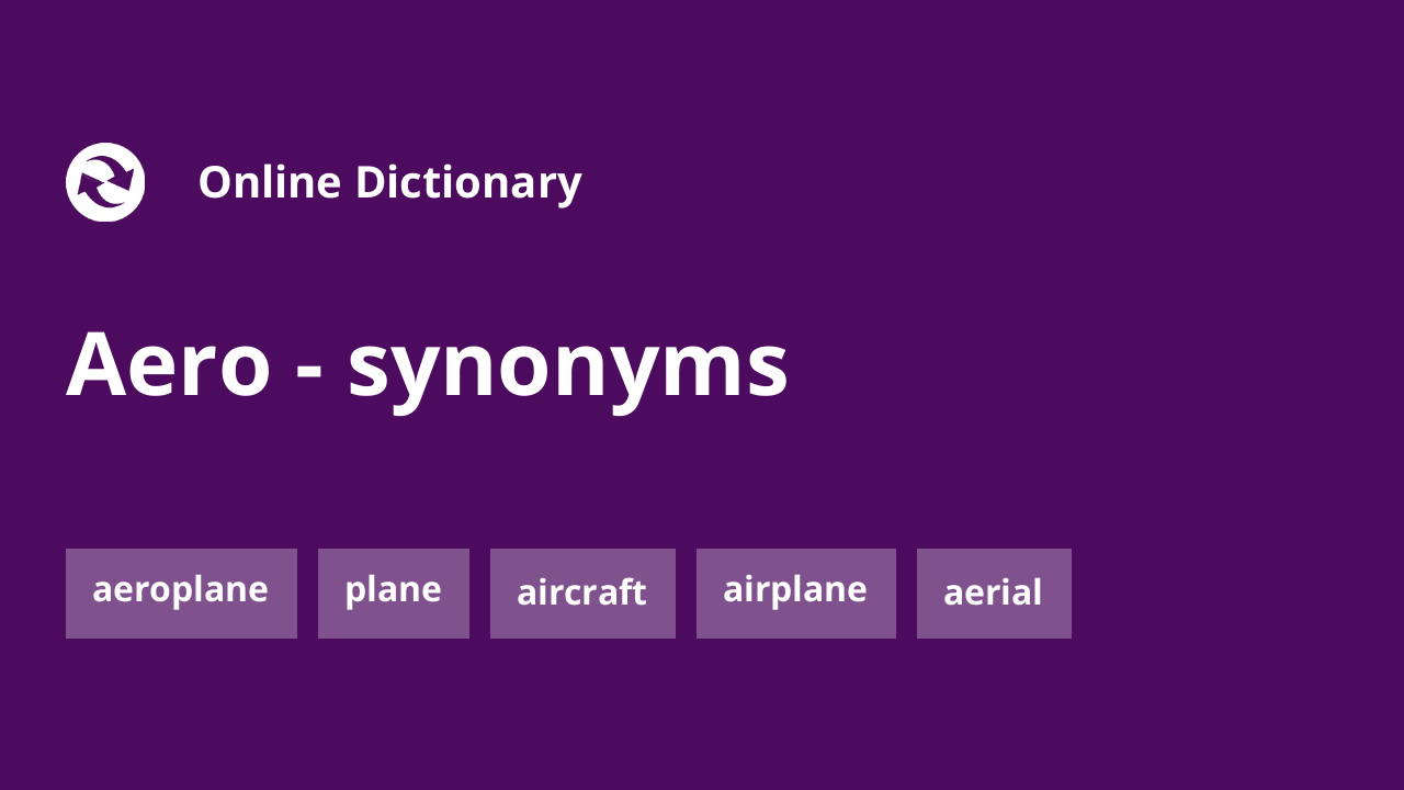 Aero - synonyms, pronunciation, definition, meaning, examples ...