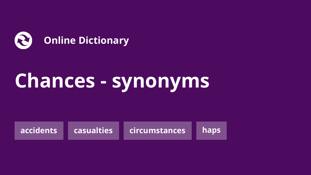 Chances - synonyms, pronunciation, definition, meaning, examples ...