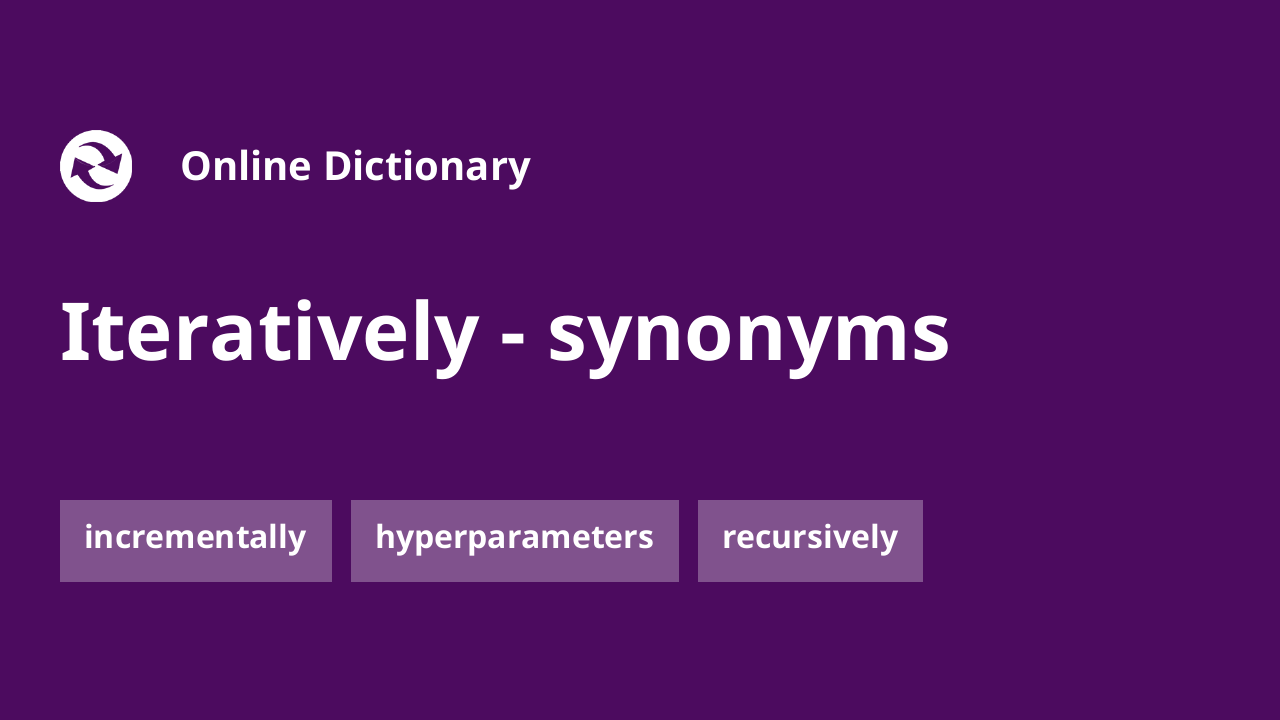 Iteratively - synonyms, pronunciation, definition, meaning, examples ...