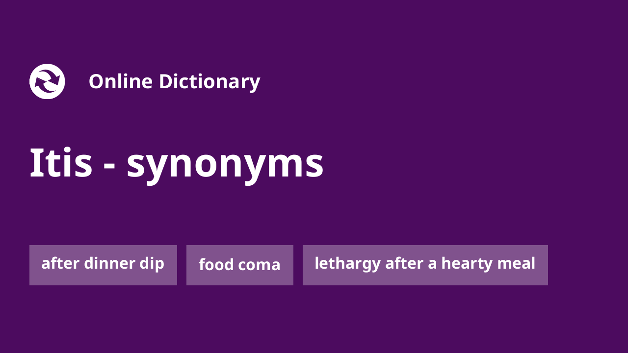 Itis - synonyms, pronunciation, definition, meaning, examples | OpenTran