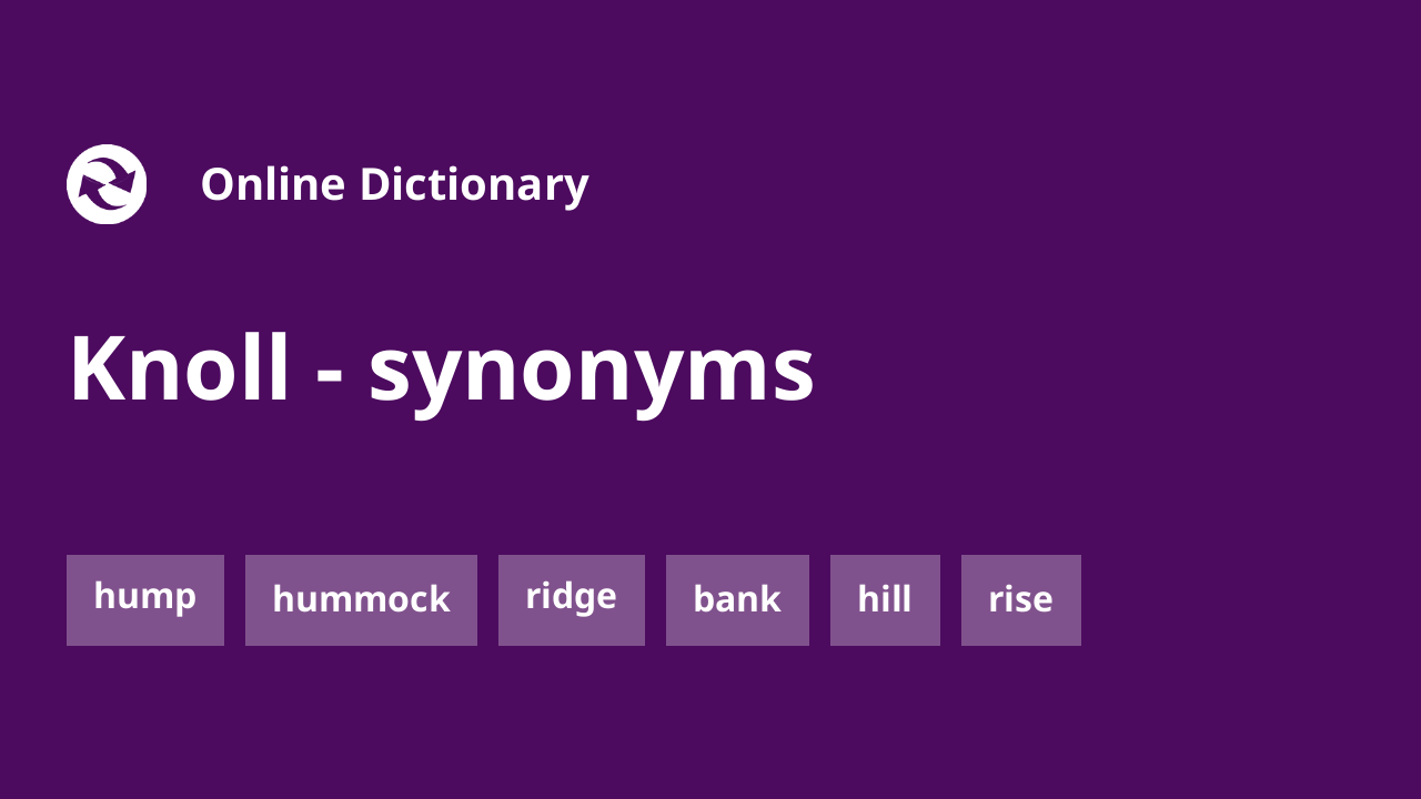 Knoll - synonyms, pronunciation, definition, meaning, examples ...