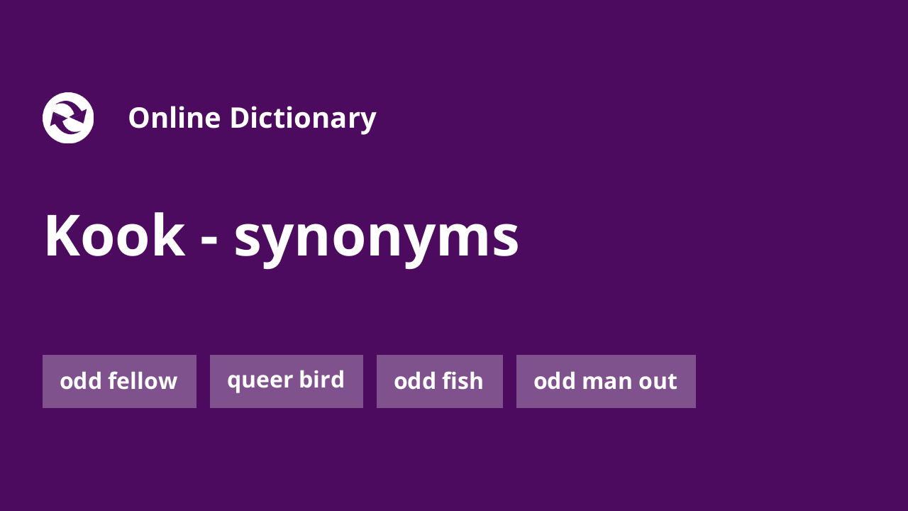 Kook - synonyms, pronunciation, definition, meaning, examples ...