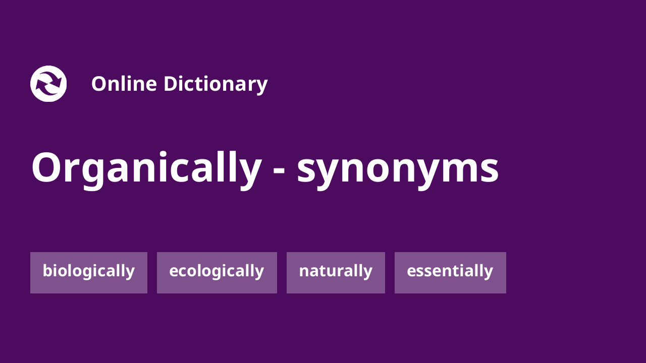 Organically - synonyms, pronunciation, definition, meaning, examples ...