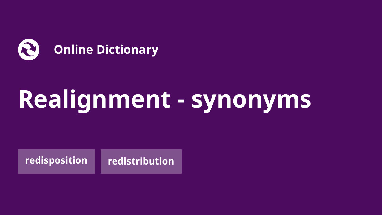 Realignment - synonyms, pronunciation, definition, meaning, examples ...
