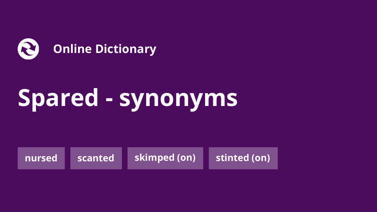 Spared - synonyms, pronunciation, definition, meaning, examples ...