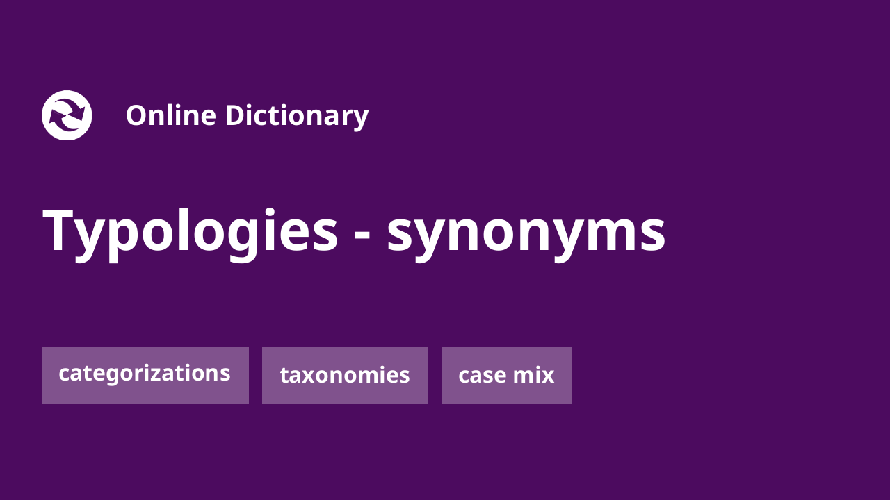 Typologies - synonyms, pronunciation, definition, meaning, examples ...