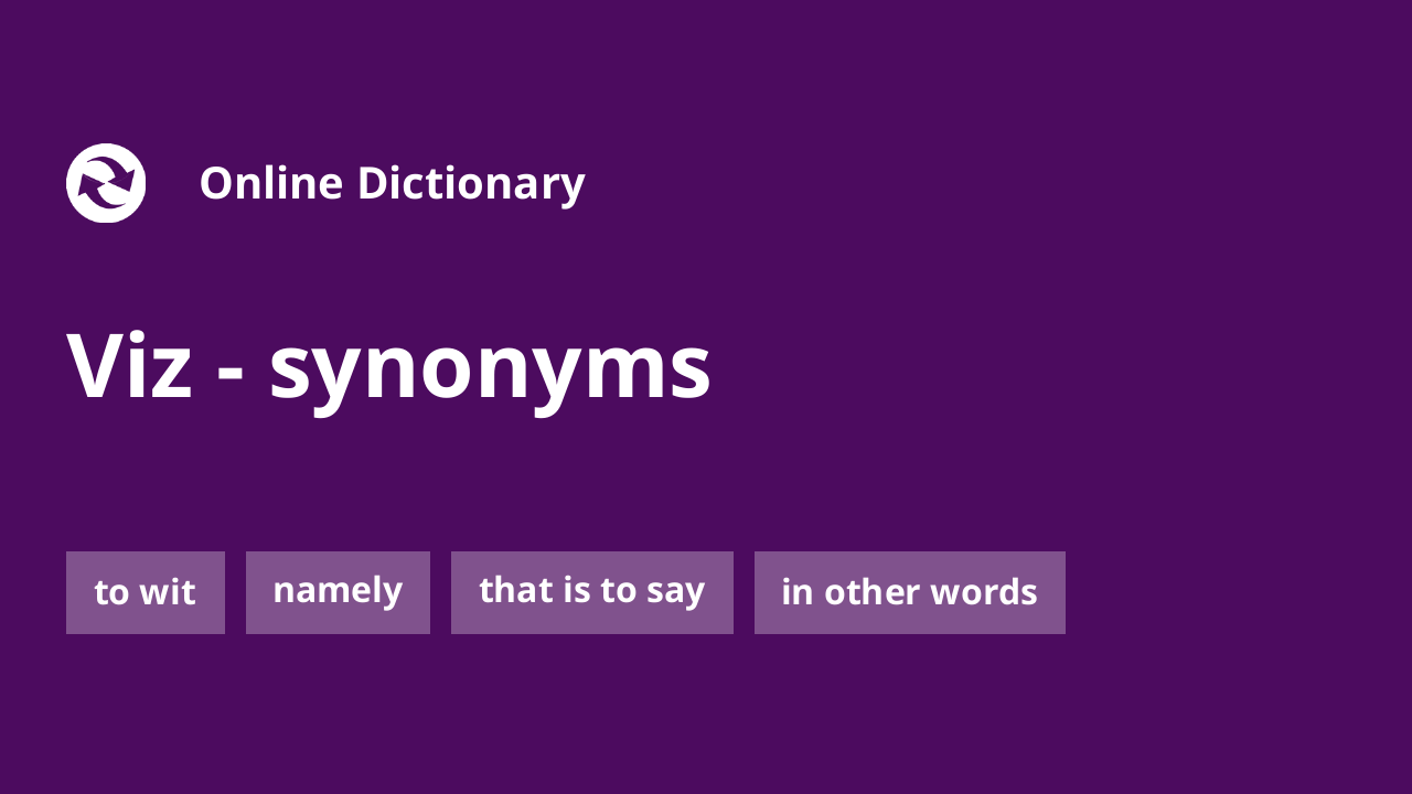 Viz - synonyms, pronunciation, definition, meaning, examples | OpenTran