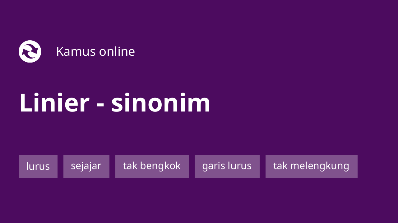 Linier - sinonim, pengucapan, arti kata, contoh | OpenTran
