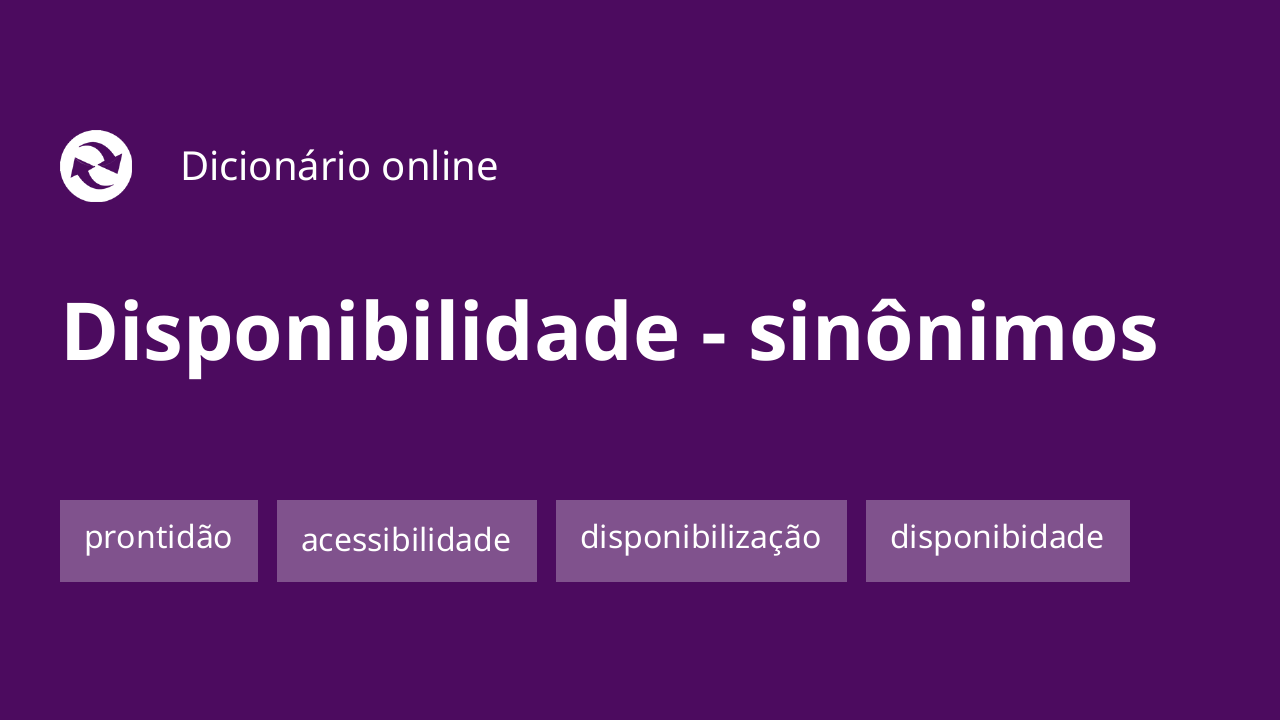 Disponibilidade - sinônimos, pronúncia, significado, exemplos | OpenTran